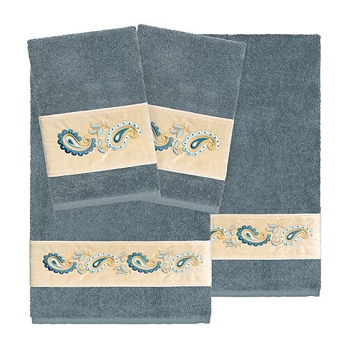 Click here for Linum Home Textiles Mackenzie Embellished 4-pc. Ba... prices
