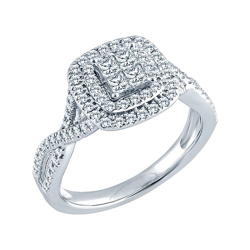 Click here for 5/8 CT.T.W. 14K White Gold Diamond Engagement Ring... prices