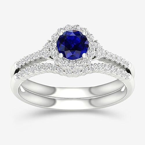 Click here for Womens 3/8 CT. T.W. Genuine Blue Sapphire 10K Two... prices