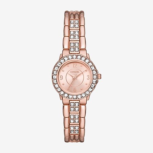 Click here for Geneva Womens Crystal Accent Rose Goldtone Bracele... prices