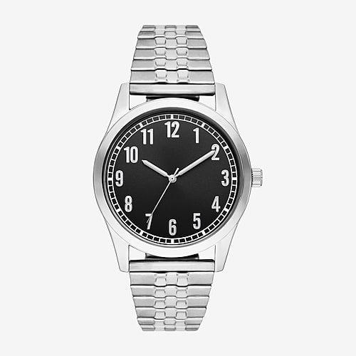 Click here for Mens Silver Tone Stainless Steel Expansion Watch F... prices