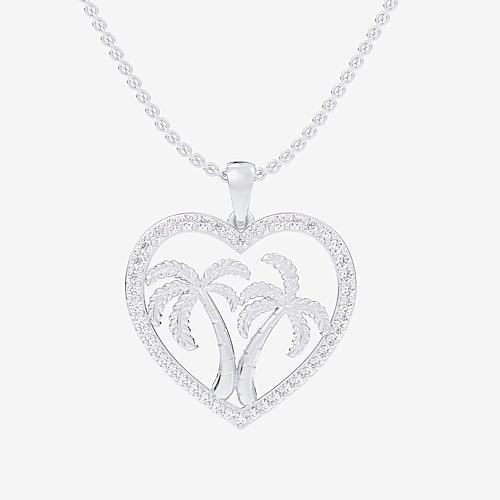 Click here for Palm Tree (G-H / Si1-Si2) Womens 1/3 CT. T.W. Lab... prices