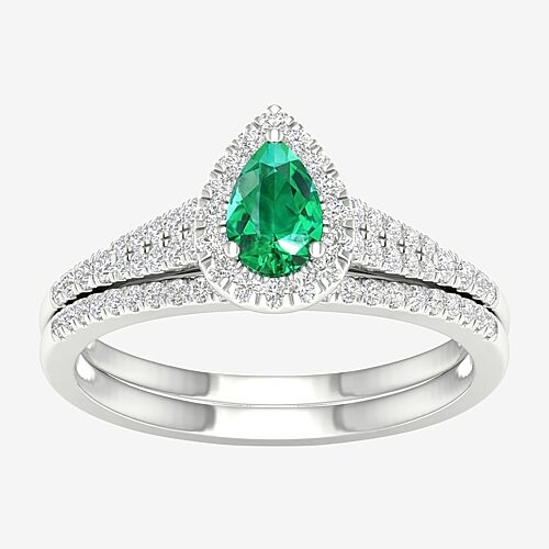 Click here for Modern Bride Gemstone Womens14K White Gold Pear Ha... prices