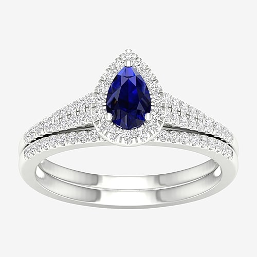 Click here for Modern Bride Gemstone Womens14K White Gold Pear Ha... prices