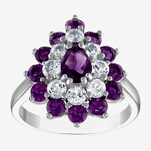 Click here for Womens Genuine Purple Amethyst Sterling Silver Pea... prices