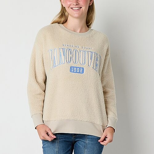 Click here for Arizona Womens Juniors Crew Neck Long Sleeve Sweat... prices