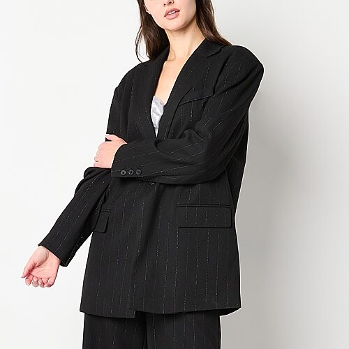 Click here for Worthington Womens Striped Boxy Fit Blazer  Medium... prices