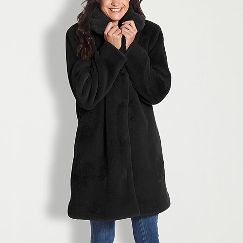 Click here for Gallery Womens Faux Fur Heavyweight Topcoat Coat... prices
