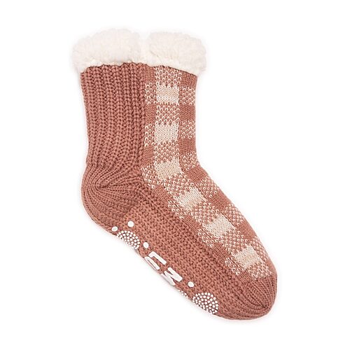 Click here for Muk Luks Womens Pieced Cabin Sox (1 Pair Pack) - P... prices