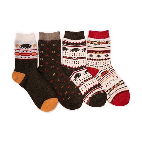 Click here for Muk Luks Womens 4 Pack Holiday Boot Socks - Yellow... prices