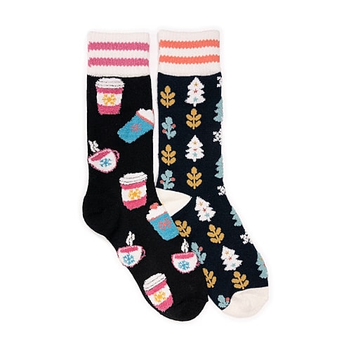 Click here for Muk Luks Womens Novelty Cozy Lounge Socks 2 Pack -... prices