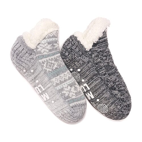 Click here for Muk Luks Womens 2 Pair Slipper Socks  Small-medium... prices
