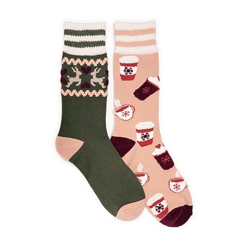 Click here for Muk Luks Womens Novelty Cozy Lounge Socks 2 Pack -... prices