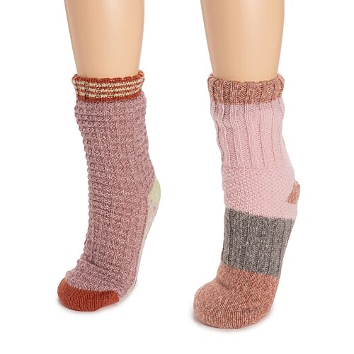 Click here for Muk Luks Womens Color Blocked Sweater Cabin Socks... prices