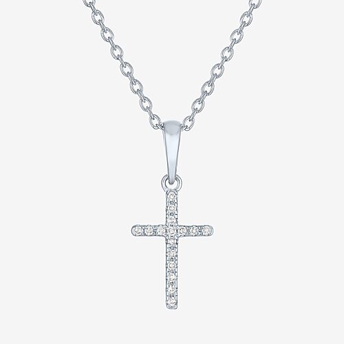 Click here for Cross (G-H Si2-I1) Womens Diamond Accent Lab Grown... prices