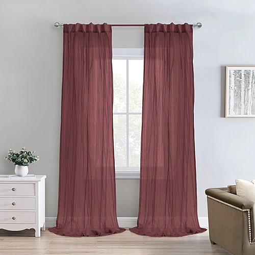 Click here for Habitat Paloma Back Tab Sheer Single Curtain Panel... prices