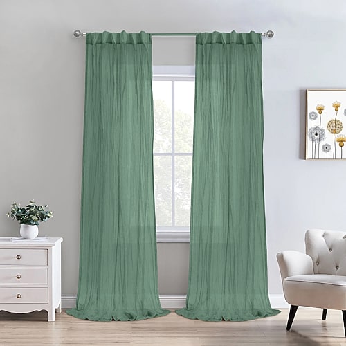 Click here for Habitat Paloma Back Tab Sheer Single Curtain Panel... prices
