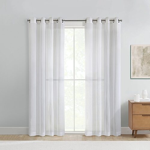 Click here for Habitat Daphne Grommet Top Sheer Single Curtain Pa... prices