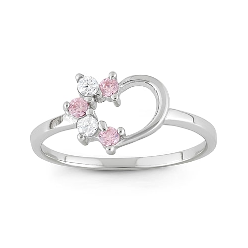 Click here for Girls Multi Color Cubic Zirconia Sterling Silver H... prices