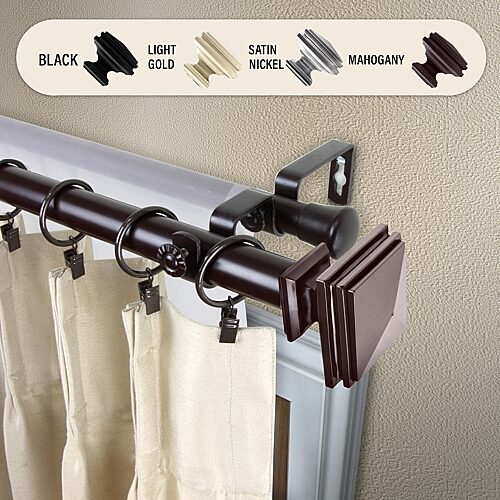 Click here for Rod Desyne Bedpost Double Curtain Rod  One Size  B... prices