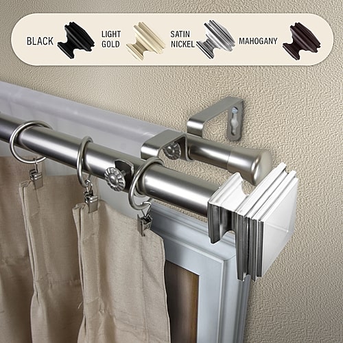 Click here for Rod Desyne Bedpost Double Curtain Rod  One Size  S... prices