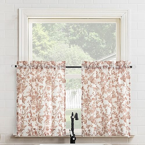 Click here for No 918 Elara Tonal Botanical 2-pc. Rod Pocket Wind... prices