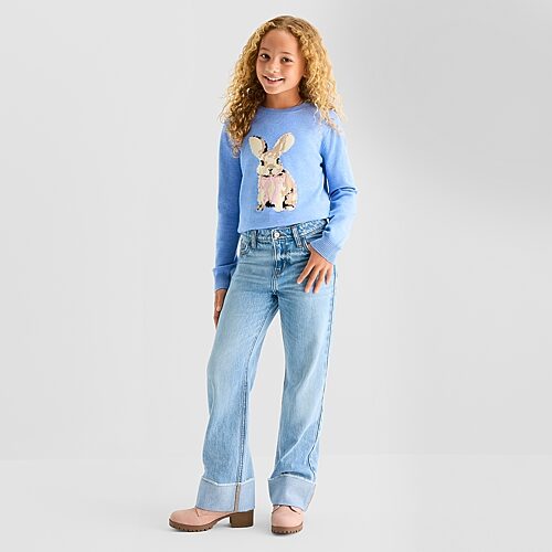 Click here for Thereabouts Little & Big Kid Girls Wide Leg Jean... prices