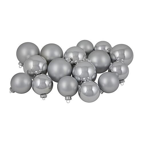 Click here for Northlight Silver Glass Ball 72-pc. Christmas Orna... prices