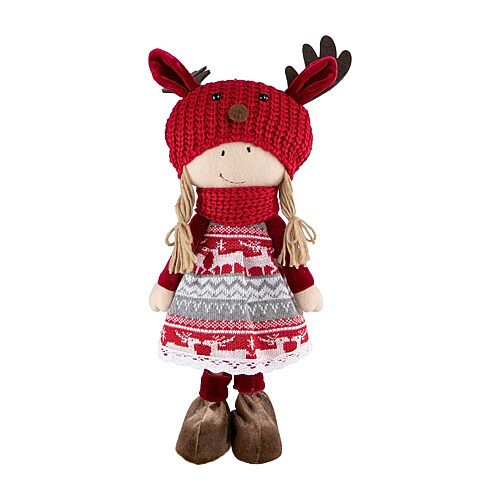 Click here for Northlight 17 Red And White Nordic Girl With Moose... prices