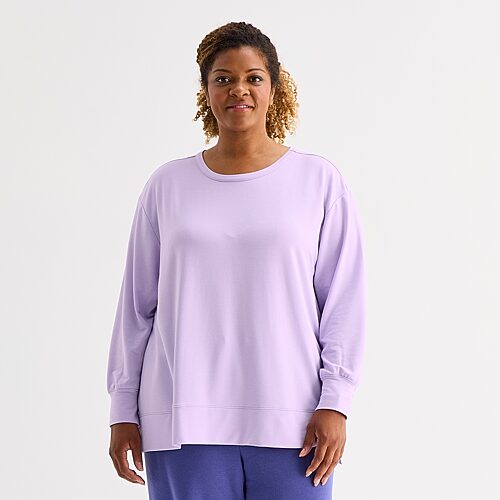 Click here for Xersion Womens Soft French Terry Crew Neck Long Sl... prices