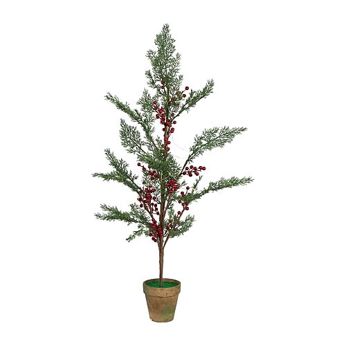Click here for Northlight Berries And Pine Potted 3 Foot Pre-Lit... prices