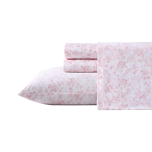 Click here for Laura Ashley 300 Thread Count Cotton Sateen 4-Pc.... prices