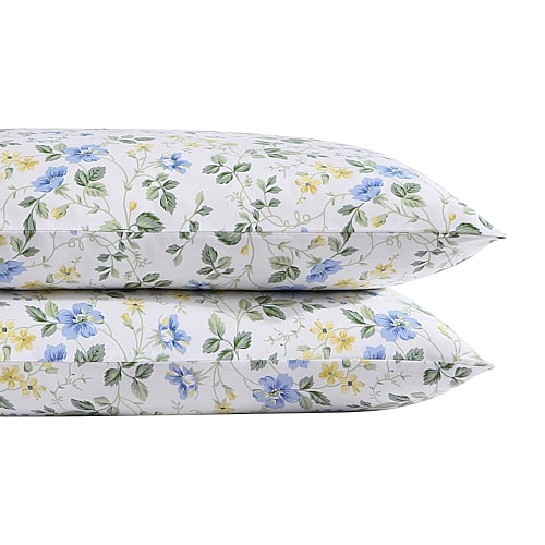 Click here for Laura Ashley Meadow Floral 300tc Pillowcase  One S... prices