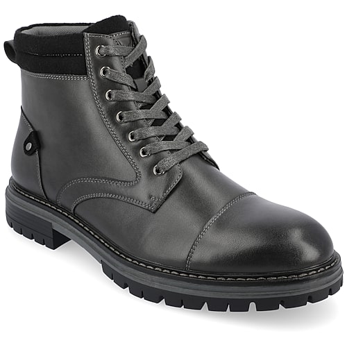 Click here for Vance Co Mens Fegan Flat Heel Lace-Up Boots  10 1/... prices