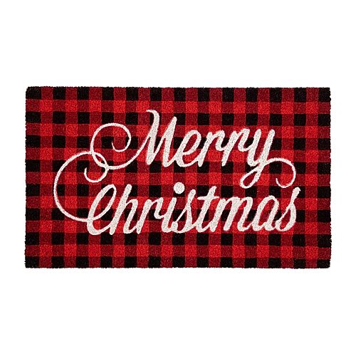 Click here for Northlight Plaid Natural Coir Indoor Rectangular D... prices
