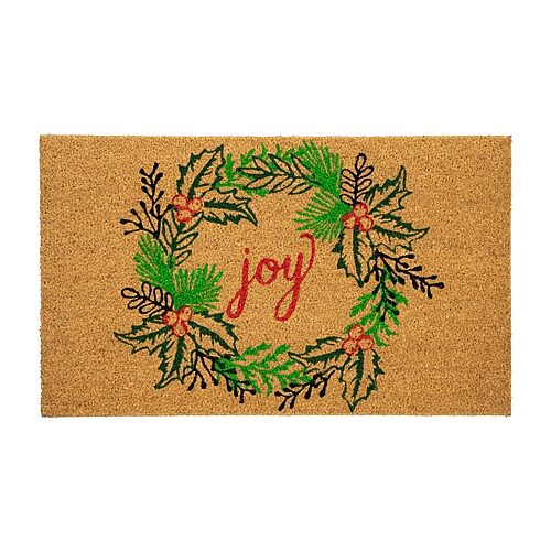 Click here for Northlight Coir Joy Wreath Indoor Rectangular Door... prices