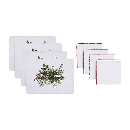 Click here for Avanti Pine & Ivy 8-Piece Placemat and Napkin Set prices