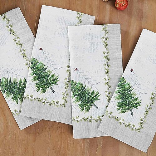Click here for Avanti Trees Polyester 18 x 18  Set of 4 - Green prices