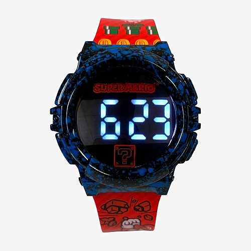 Nintendo Super Mario Boys Multicolor Strap Watch Gsm4283jc  One Size