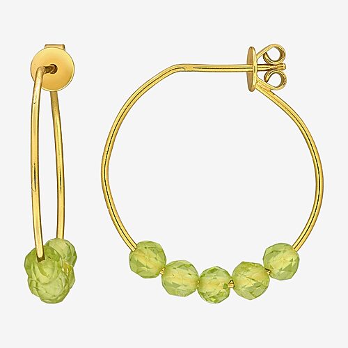 Click here for Womens Genuine Green Peridot 18K Gold Over Silver... prices