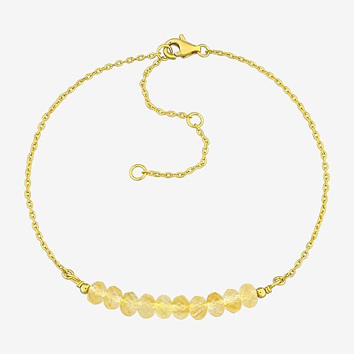 Click here for Womens Genuine Yellow Citrine 18K Gold Over Silver... prices