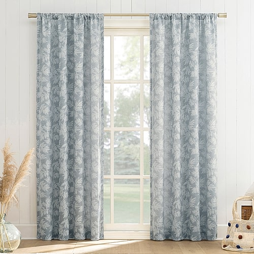 Click here for No 918 Koda Woven Jacquard Leaf Rod Pocket Light-F... prices
