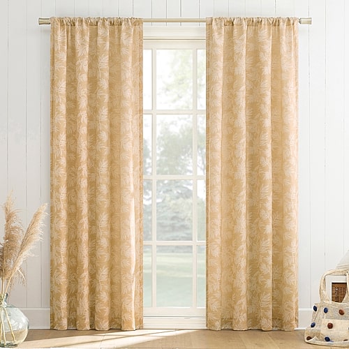Click here for No. 918 Kacey Woven Jacquard Leaf Semi-Sheer Rod P... prices