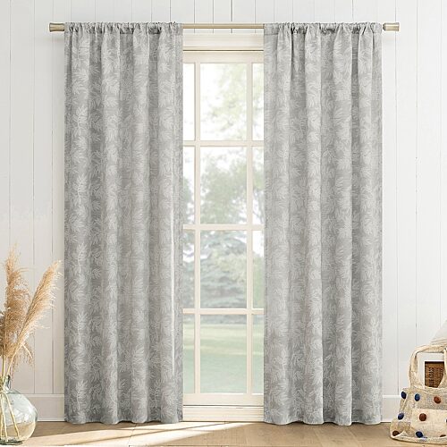 Click here for No 918 Koda Woven Jacquard Leaf Rod Pocket Light-F... prices