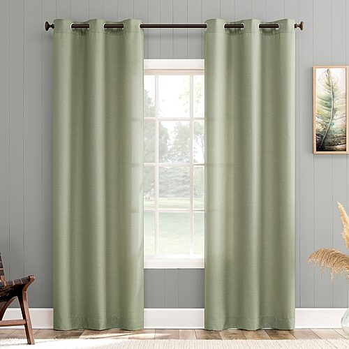 Click here for No. 918 Lance Textured Semi-Sheer Grommet Curtain... prices