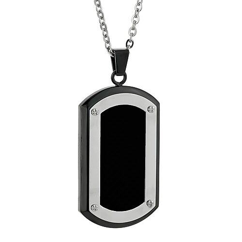 Click here for Mens Stainless Steel Dog Tag 22 Inch Pendant Neckl... prices