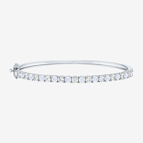 Click here for Gemstone Sterling Silver Bangle Bracelet  One Size... prices