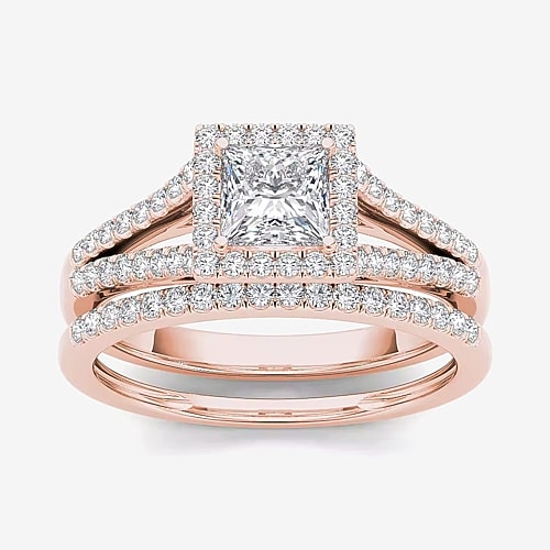 Click here for 1 CT.T.W. Natural Diamond 10K Yellow Gold Bridal R... prices