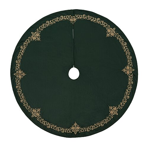 Queen Street Nicholas Indoor Tree Skirt  One Size  Green