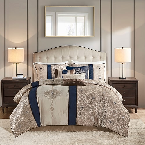 Click here for Madison Park Donovan Jacquard Medallion 7-Pc. Comf... prices